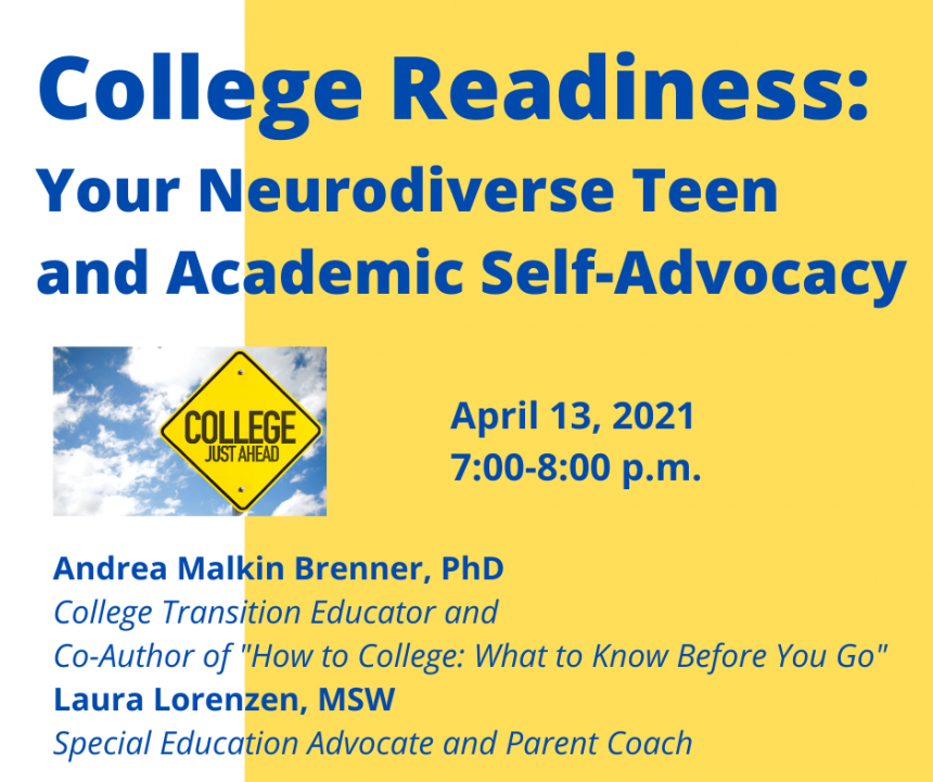 Webinar: College Readiness - Your Neurodiverse Teen and Academic Self ...