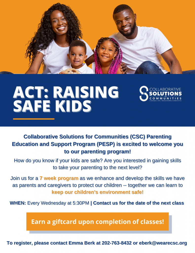 ACT: Raising Safe Kids - Register for Classes Today! - Advocates for ...