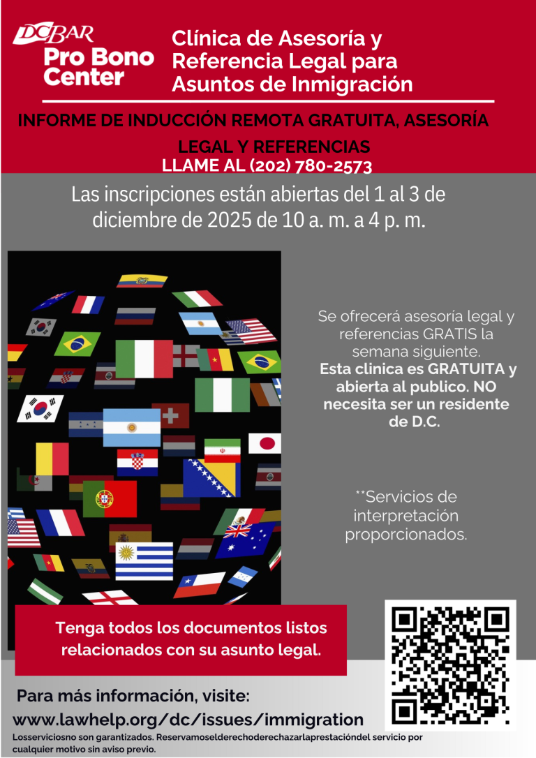 REMOTE -2025 Immigration Legal Advice & Referral Clinic Flyer - English ...
